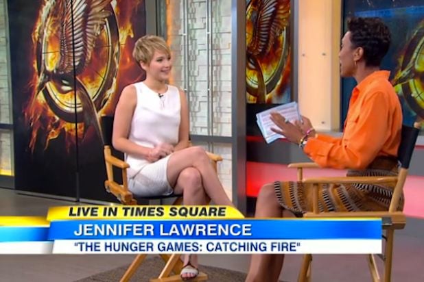 Jennifer Lawrence Leaves Toilet Humor Home for 'GMA' Interview (Video)