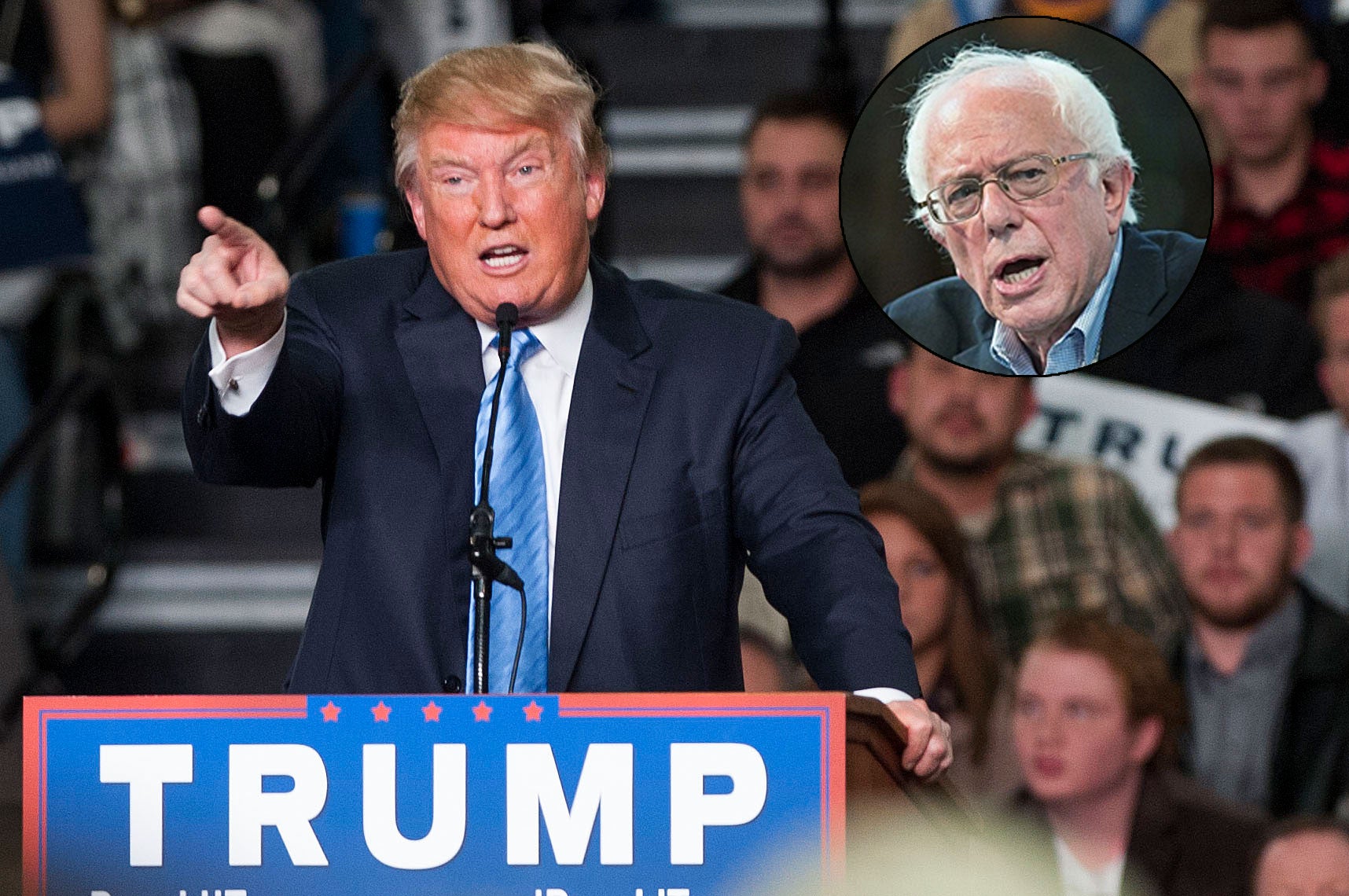 Donald Trump Jokes That Taxes Gave Bernie Sanders a Hernia