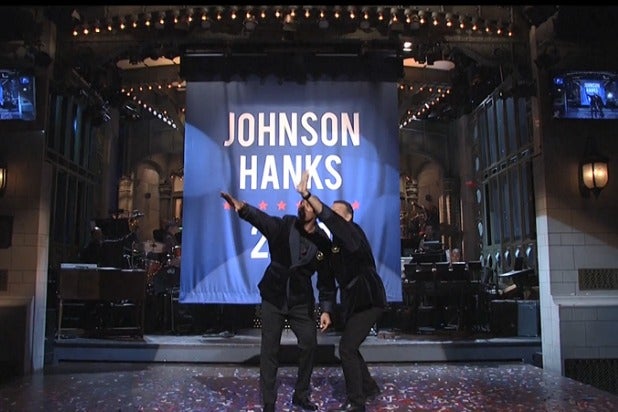 'SNL': The Rock Picks Tom Hanks as Running Mate in 2020 Presidential ...