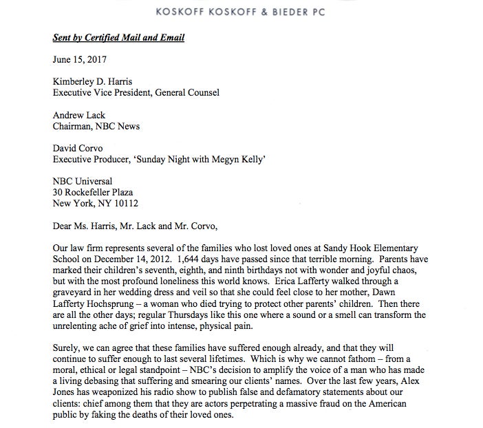 Why the Sandy Hook Families Probably Can't Win a Suit against NBC