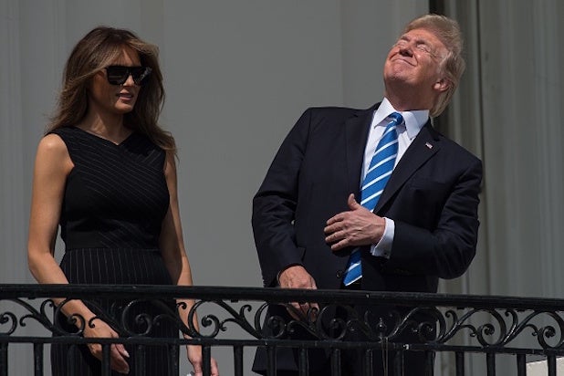 Watch President Trump Look Directly at Solar Eclipse Without Glasses ...