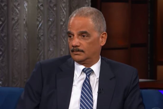 Obama Attorney General Eric Holder Tells Colbert He's 'Thinking About ...