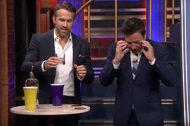 Jimmy Fallon Hurls While Drinking Blood-Infused Cocktails With Ryan ...