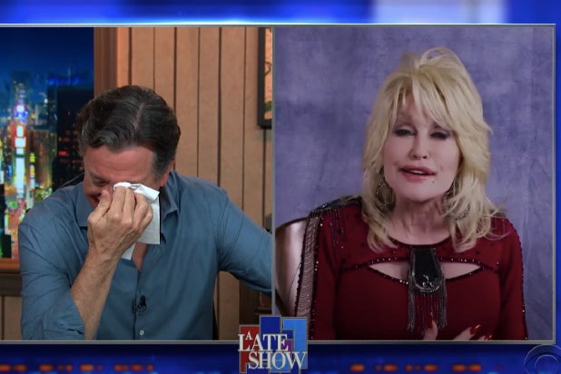 Dolly Parton Makes Colbert Cry With This Sad Song Her Mother Would Sing ...