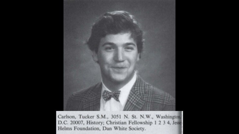Tucker Carlson's College Yearbook Says He Belonged to Club for Harvey ...