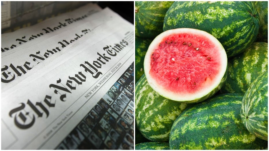 NY Times Deletes Story About Cops Discovering Watermelons on Mars - TheWrap