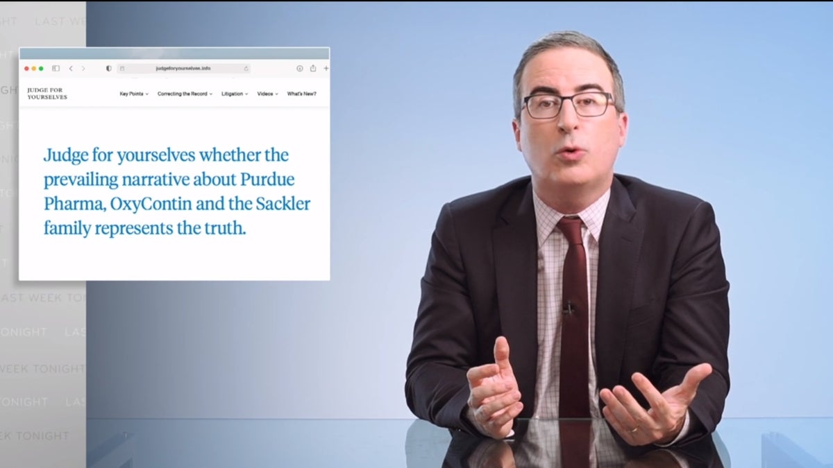 John Oliver Creates Anti-Opioid Website Just to Mess With Purdue Pharma ...