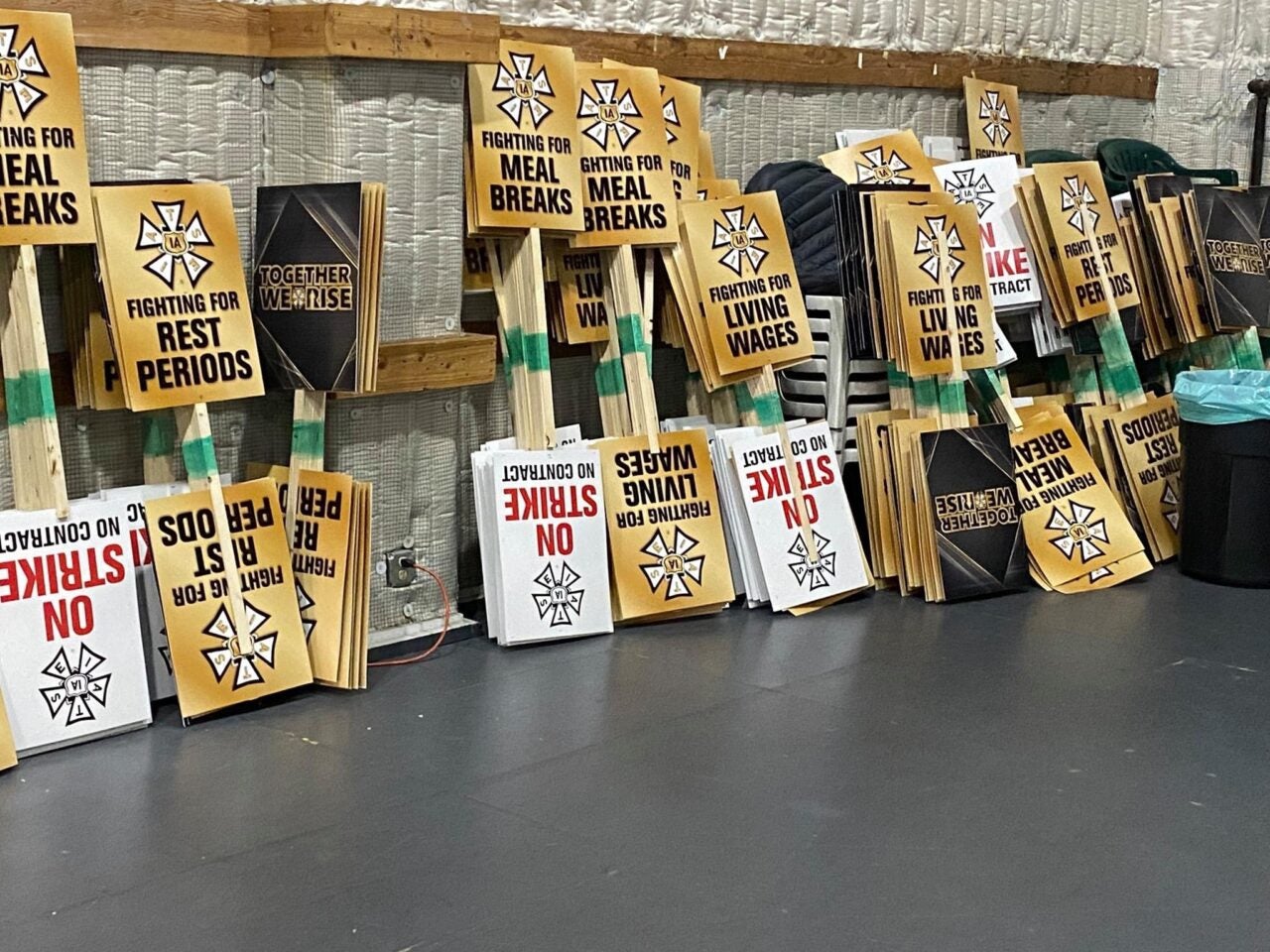 IATSE Members Prepare Strike Signs As Contract Talks Continue - TheWrap
