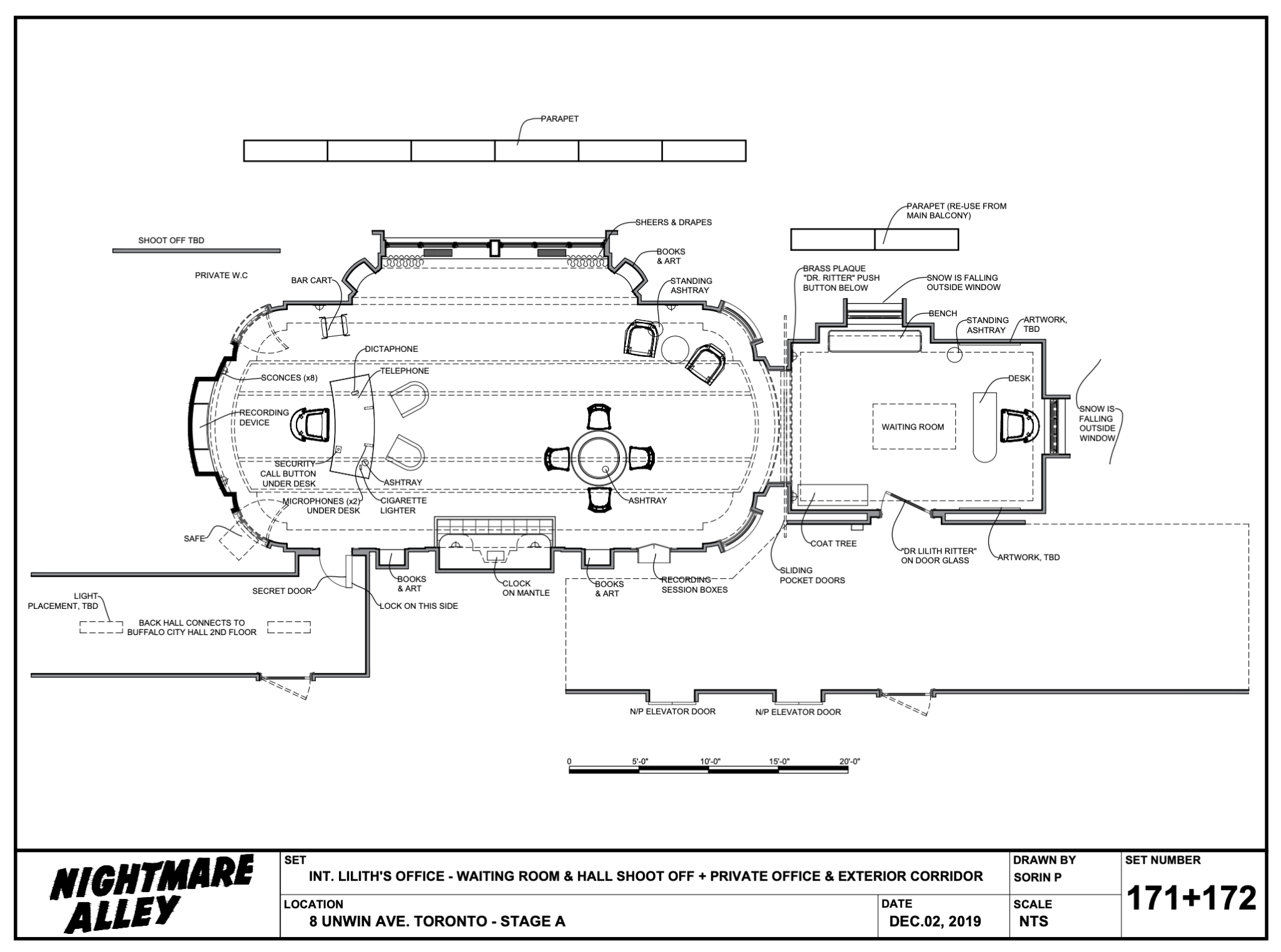 Nightmare Alley Production Designer on Lilith's Office Set