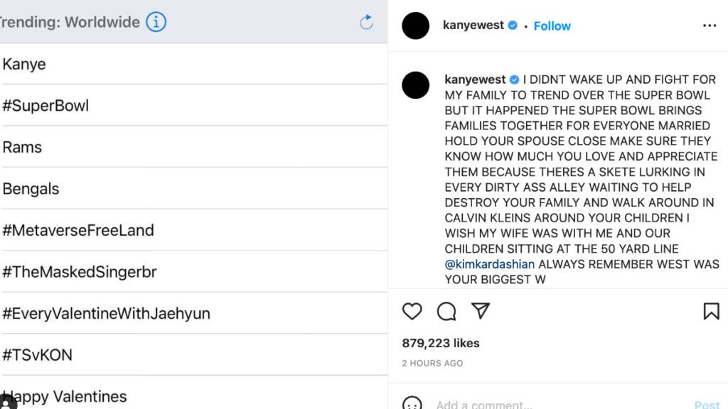 Kanye Goes Off the Rails in Plea to Win Back Kim Kardashian