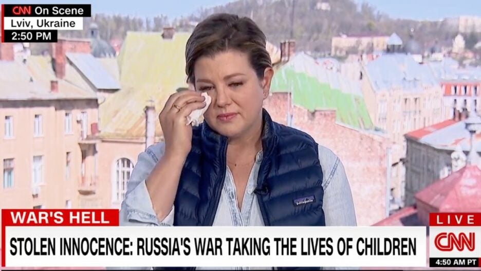 CNN's Brianna Keilar Cries Reporting Ukrainian Kids Deaths