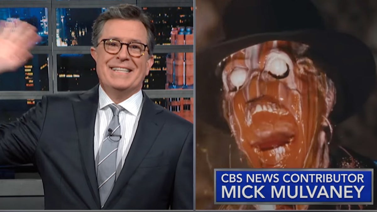 Stephen Colbert Rips CBS for Hiring Mick Mulvaney