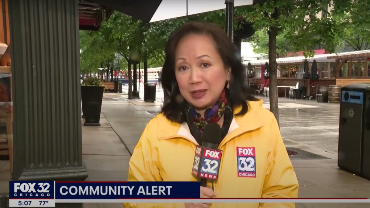 Man Appears to Point Gun at Camera During Chicago News Segment