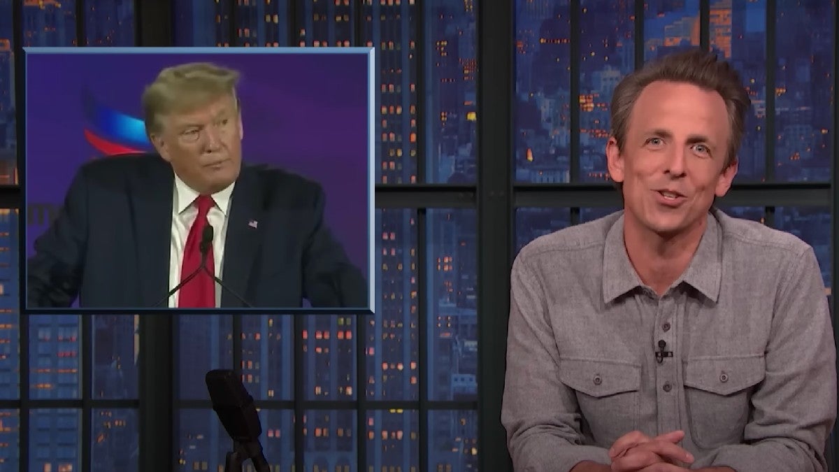 Seth Meyers Ridicules Trump's Coyness About 2024 Run