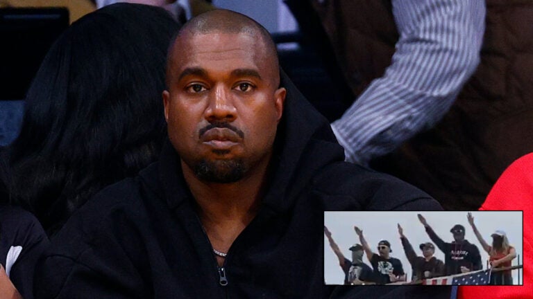 Anti-Semitic Group Rallies Support for Kanye West Above LA Freeway