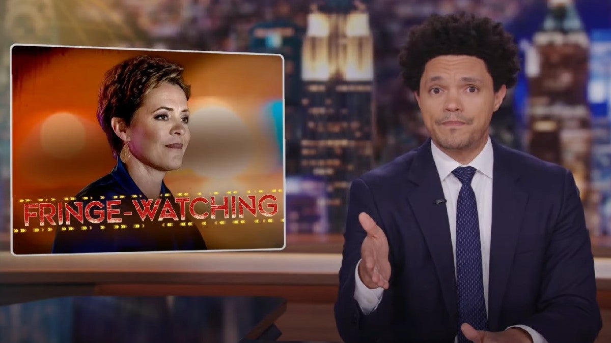 Trevor Noah Mocks Kari Lake's Switch From Dem to Republican Trevor Noah Mocks Kari Lake's Switch From Dem to Republican