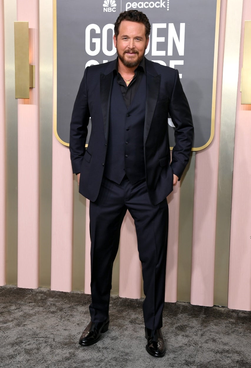 Golden Globes Fashion Trends: Exposed Midriffs, Colorful Tuxes, Giant ...