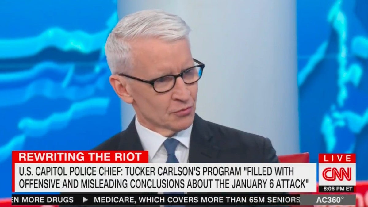 Anderson Cooper Says Tucker Carlson Would Likely Be 'Wetting His Pants ...