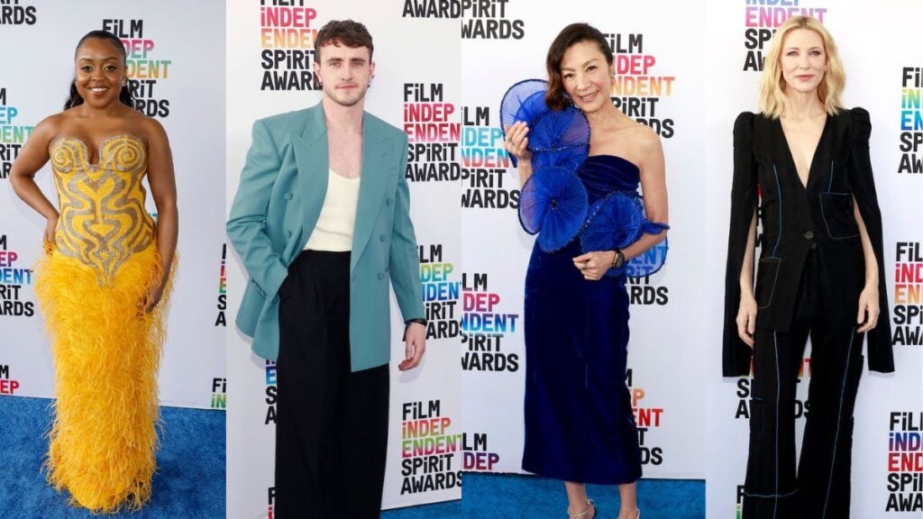 Spirit Awards 2023 Blue Carpet Fashion Photos