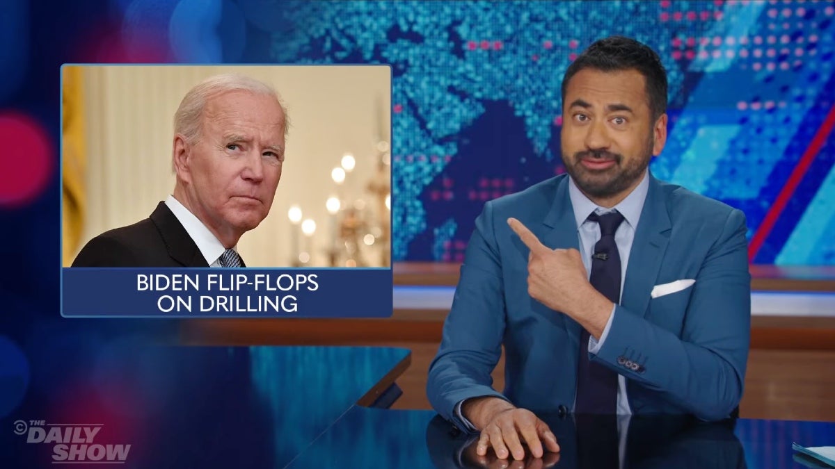 'The Daily Show': Kal Penn Jokes Biden Reversed Course on Oil Because ...