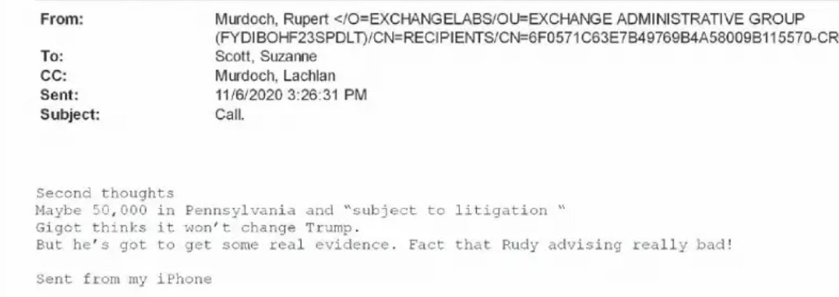 Rupert Murdoch to Fox News CEO: Call 2020 Election for Biden