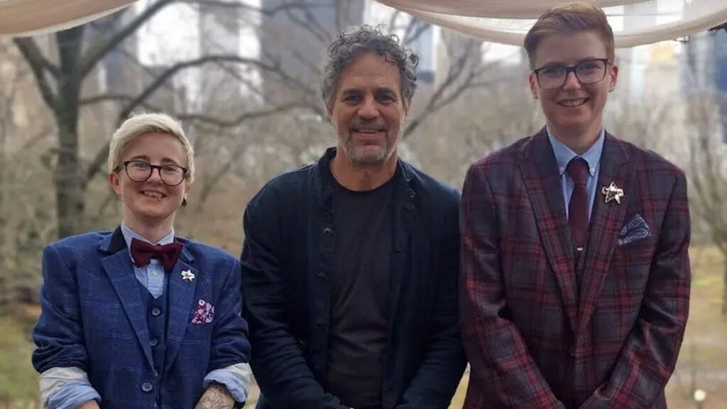 Mark Ruffalo gatecrashes a 'nerdy' wedding in New York