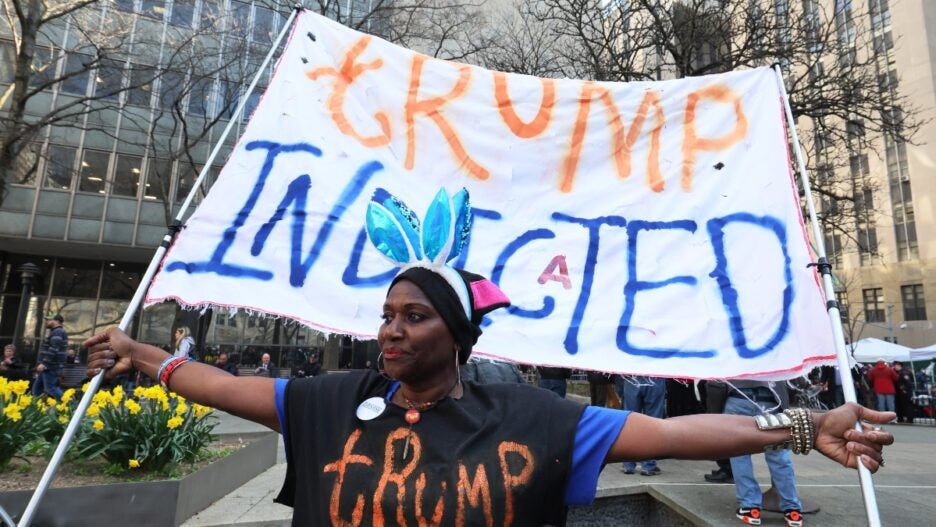 The Scene at Trump Indictment (Photos)