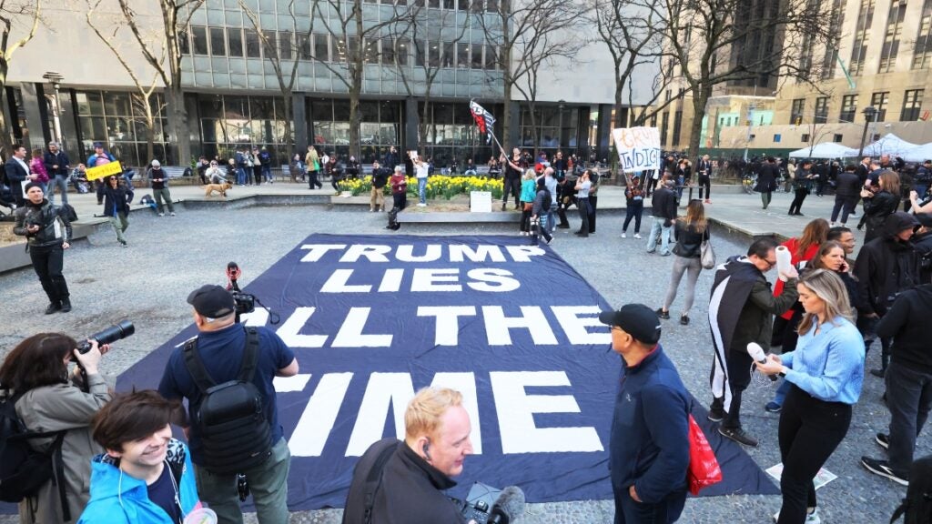 The Scene at Trump Indictment (Photos)