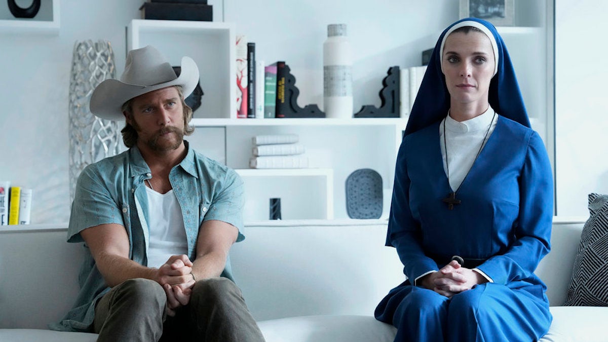 Mrs. Davis Review: Betty Gilpin Stuns in Wild AI Peacock Series