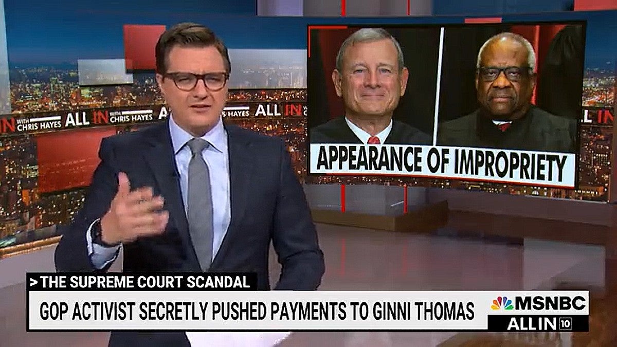 Chris Hayes Asks 'How Much Money has Secretly Flowed' to Clarence ...