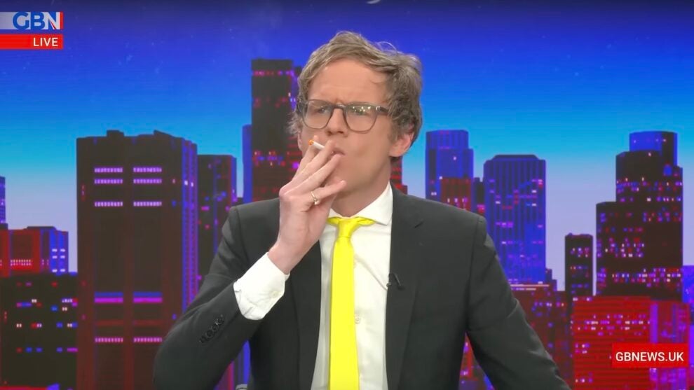 British News Anchor Mocked for Lighting Up on Air to Protest Suggested ...