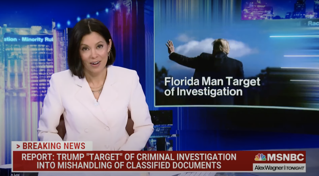 Alex Wagner Tonight Refers to Trump as 'Florida Man' in Chyron