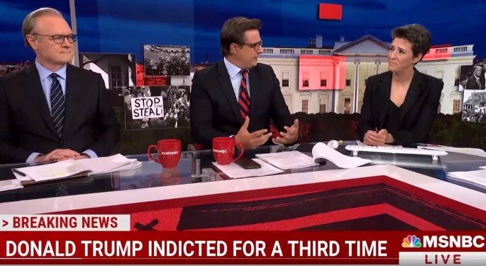 MSNBC Scores 2.6 Million Primetime Viewers After Trump Indicted