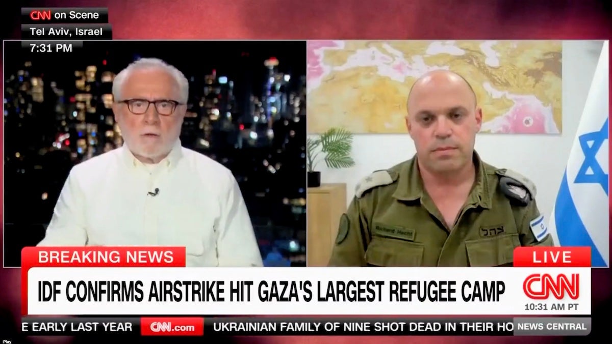 Wolf Blitzer Presses Israeli Officer on Refugee Camp Bombing