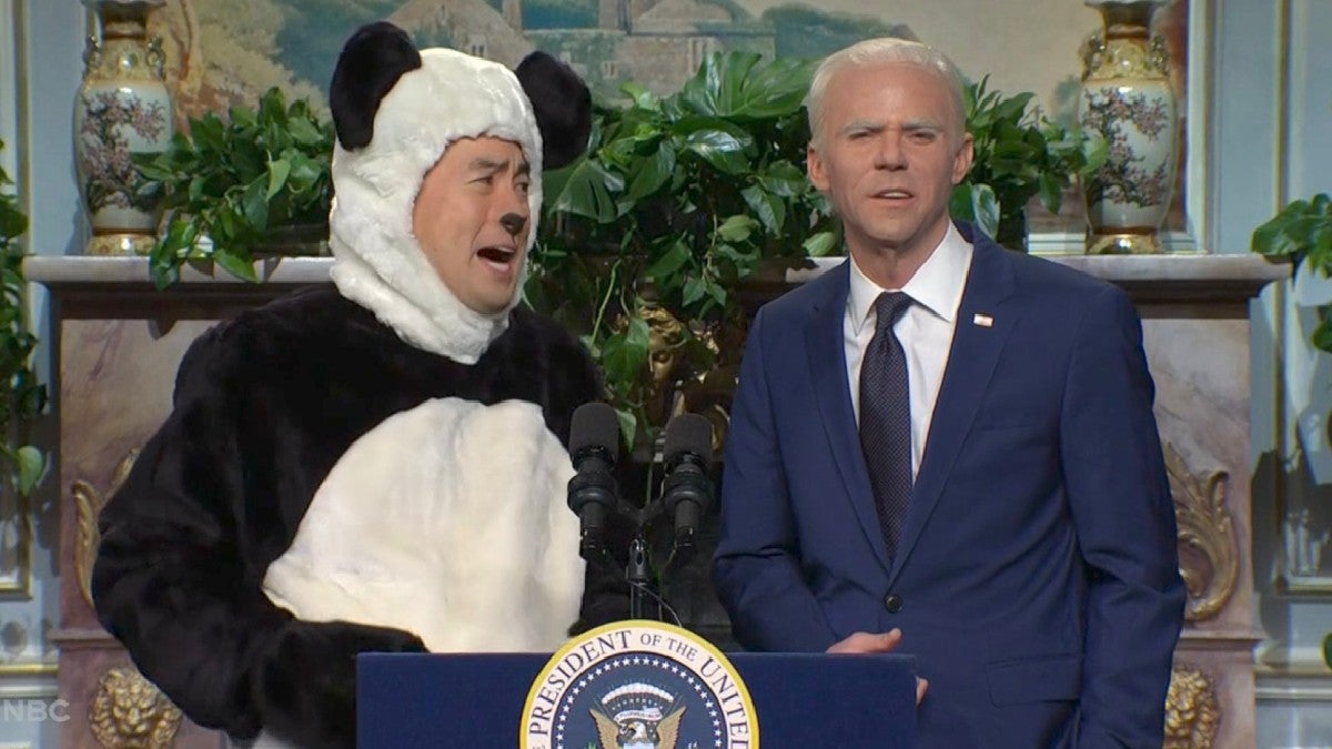 'SNL': Bowen Yang's Tian Tian the Panda Saves Mikey Day's Biden