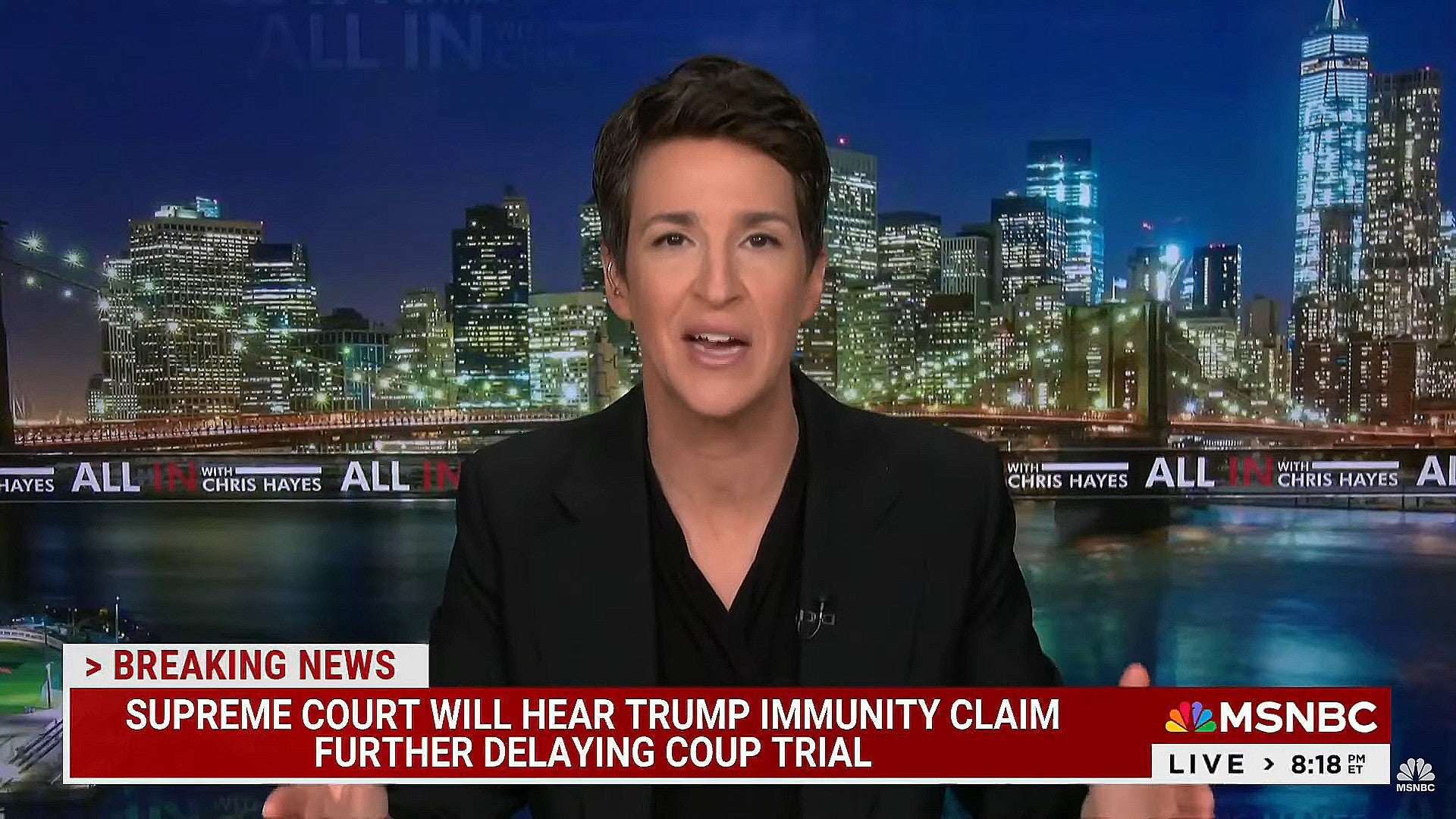 Rachel Maddow Fries SCOTUS for Trump Immunity Hearing Date