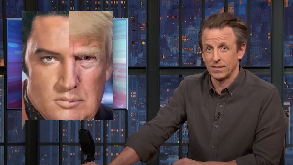Seth Meyers Mocks Trump's Self-Comparison to Elvis
