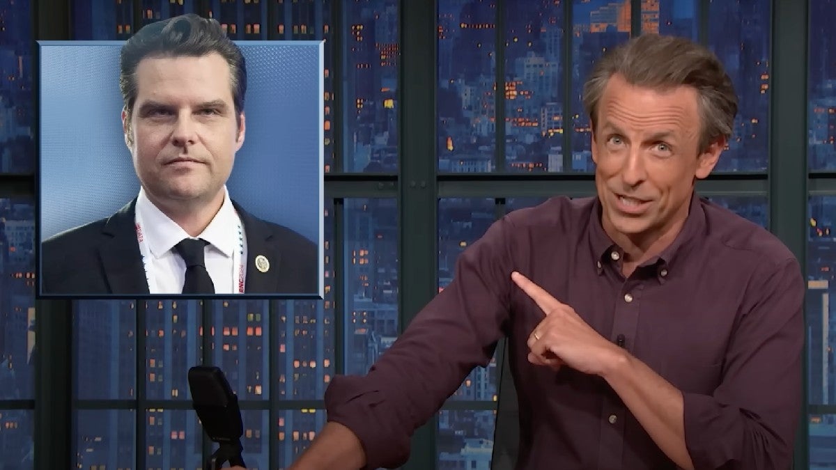 Seth Meyers Scolds RNC Official for Calling Matt Gaetz an Asshole