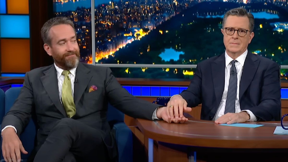 Stephen Colbert Recreates Favorite Succession Scene With Matthew Macfadyen