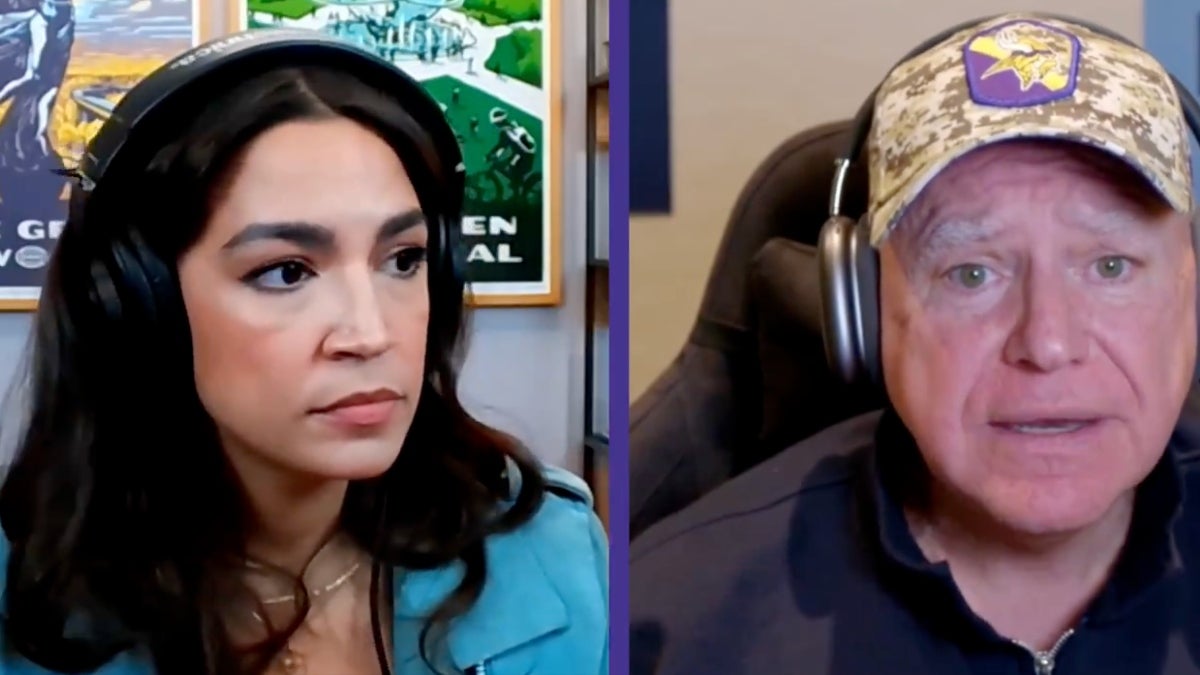 AOC and Tim Walz Slam Republican Comedian's Racist Jokes at Trump Rally