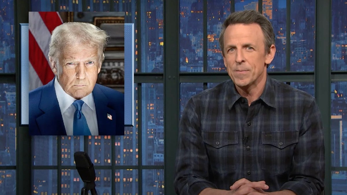 Seth Meyers Roasts Trump's New Presidential Portrait
